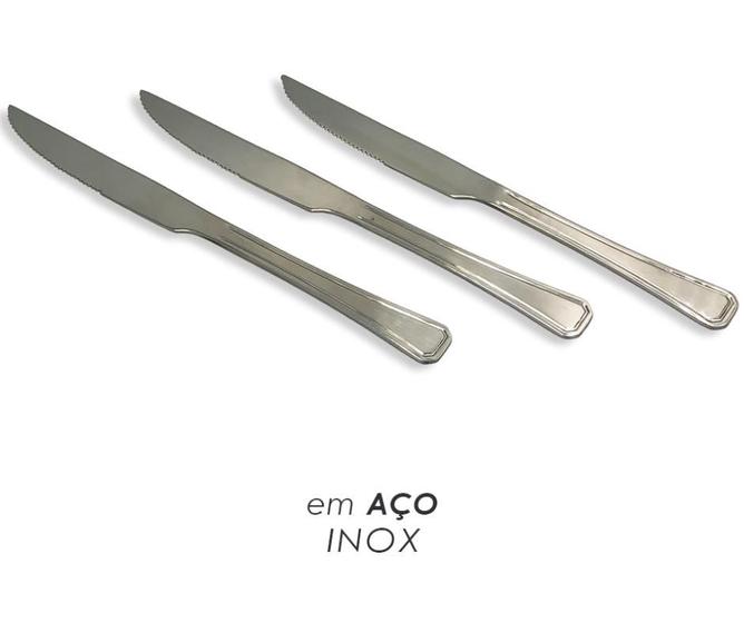 Kit de Facas de Churrasco em Aço Inox 12 Peças - FRATELLI - Faca para ...