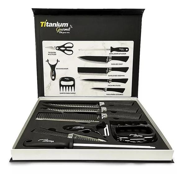 Kit De Facas Premium 8 Peças Titanium 06887 - Faca do Chef - Magazine Luiza