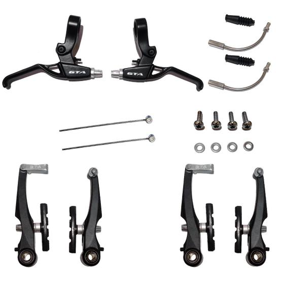 Kit de Freios V- Brake Alumínio Tipo Pivô Completo Com Maçaneta Sapata ...