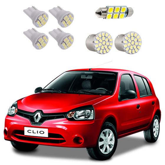 Kit De Lampada Led Renault Clio 03-16 Teto Placa Ré - BR18 - Outros ...