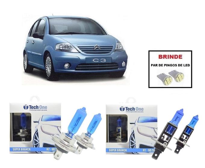 Kit de Lampadas Halogenas Modelo Super Branca para Farol Alto/ Baixo ...