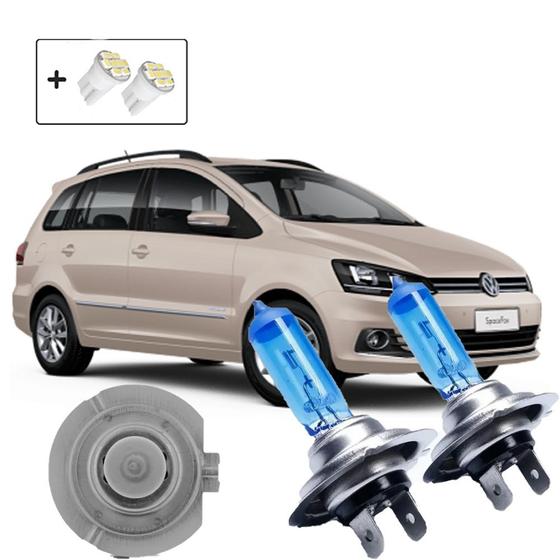Kit de Lâmpadas Halógenas Super Branca Farol Baixo H7 para Spacefox ...