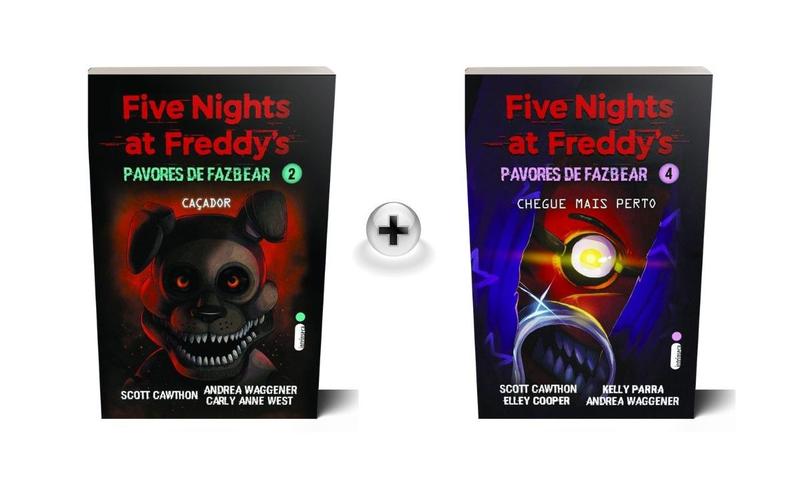 Kit de Livros Five Nights at Freddys Caçador e Chegue Mais Perto Vols ...