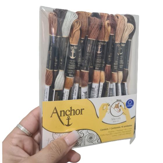 Kit de meadas 16 unidades Anchor linhas corrente linha para bordado ...