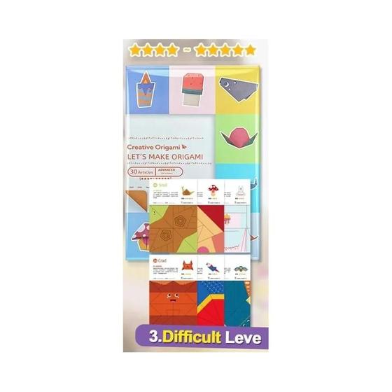 Kit De Origami Para Crianças 30 96 Folhas Guia De Artesanato Em Papel ...