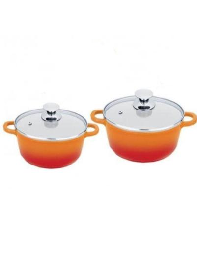 Kit De Panelas Laranja Com 2 Pecas 20Cm 24Cm - Clink - Jogo de Panelas ...