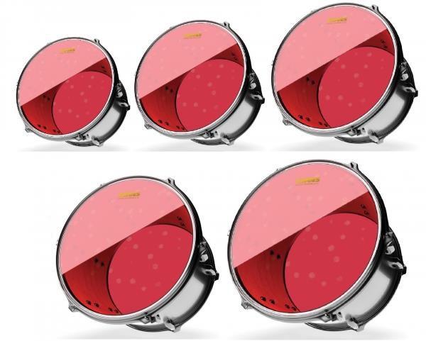 Kit de Peles Evans Hydraulic RED 08/10/12/14/16 - Pele para Bateria e Percurssão - Magazine Luiza