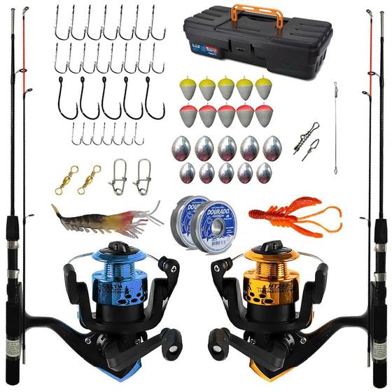 Kit De Pesca Duplo Vara + Molinete E Acessorios - Albatroz Fishing - Pesca Esportiva - Magazine ...