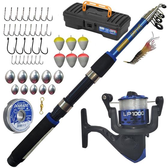 Kit De Pesca Vara + Molinete e Acessorios Barato - Jaú Pesca - Produtos para Pesca Esportiva ...