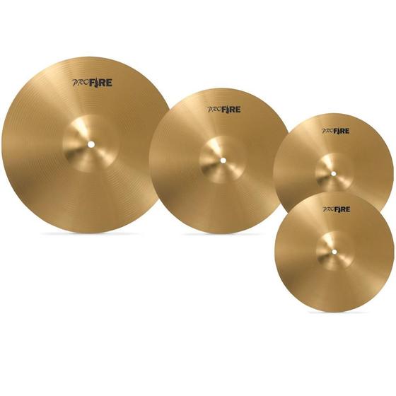 Kit De Pratos Bateria ProFire Alloy 14" 16" 20" Pro Fire - SPANKING - Pratos de Bateria ...