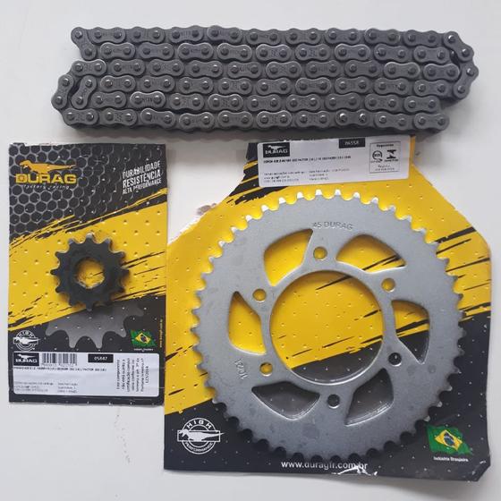 Kit de Relação 45x12 Moto Fazer 150 / Factor 150 - Durag - Durag + RCC ...