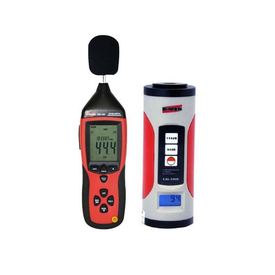 Kit Decibelímetro Digital Som Ruído Sonoro Dec-490 Calibrador Acústico ...