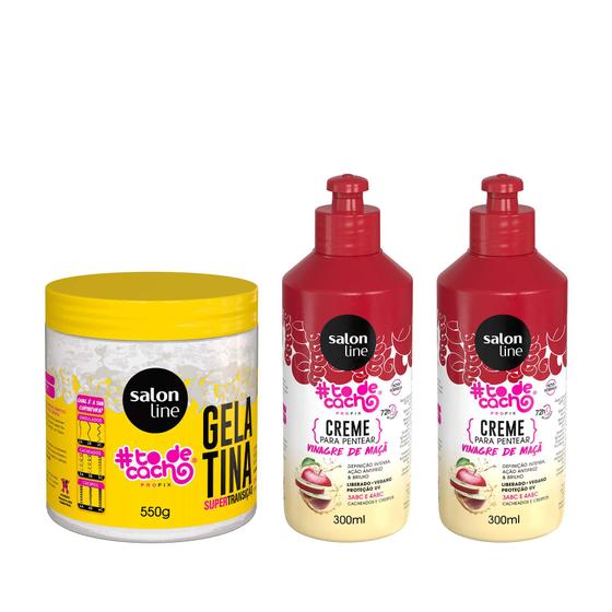 Kit Definição Brilho com Gelatina Super Transição Capilar todecacho ...
