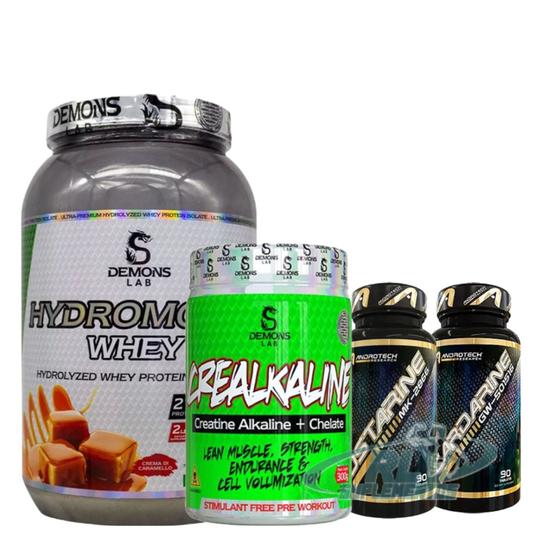 Kit definição Muscular Whey 900g + Creatina 300g Demons + Ostarin ...