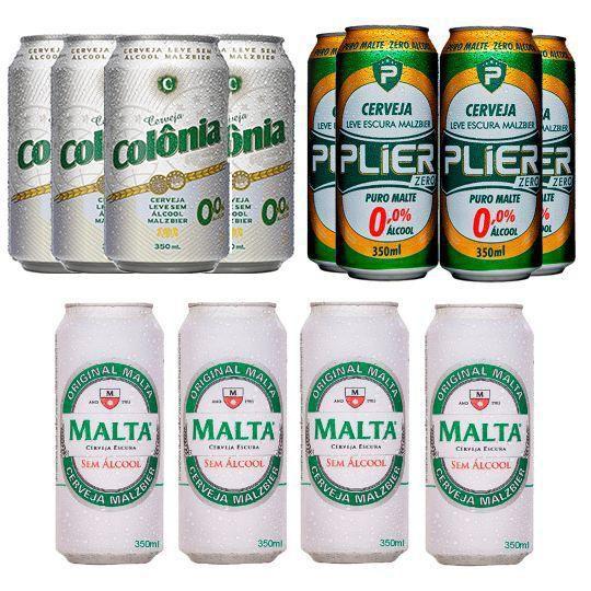 Kit Degustação 12 Lata Cerveja Sem Álcool Malzbier 350 Ml - Cervejaria ...