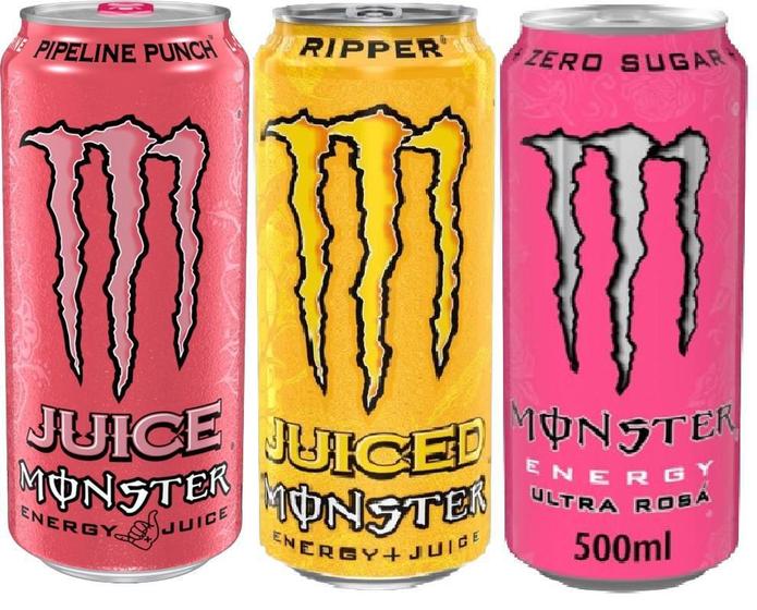 Kit Degustação 3 Latas Energético Monster Importado 500Ml - Bebida ...