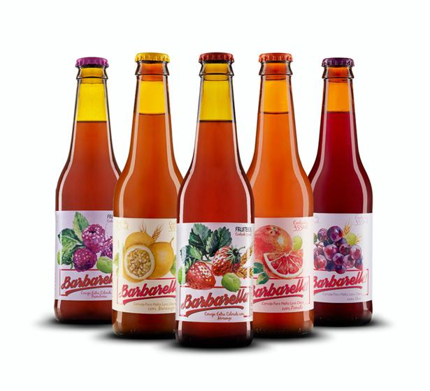 Kit Degustação Barbarella - Fruitbier - 5 Garrafas de 355ml - Cerveja ...