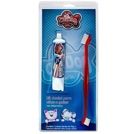Kit Dental CatDog & Cia Escova e Creme Dental Tutti-Frutti para Cães e ...
