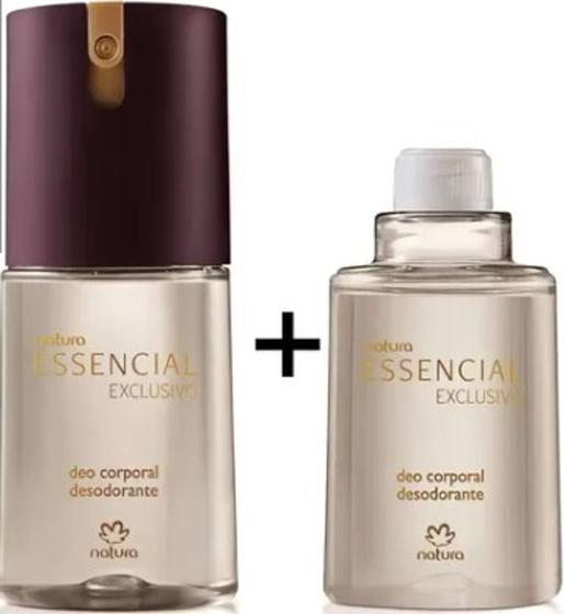 Kit Deo Corporal com Refil Essencial Exclusivo Feminino - Natura - Kit ...