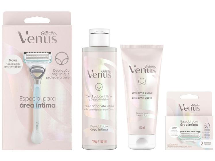Kit Depilação Vênus Gillette Creme Esfoliante - Aparelho de Depilação ...