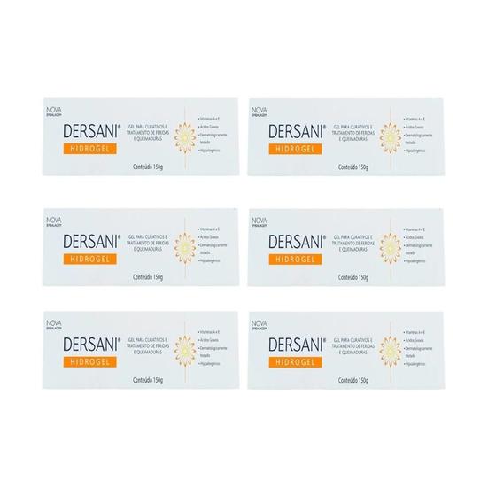 Kit Dersani Hidrogel Gel Cicatrizante Com 6 Unidades De 150g Cada ...