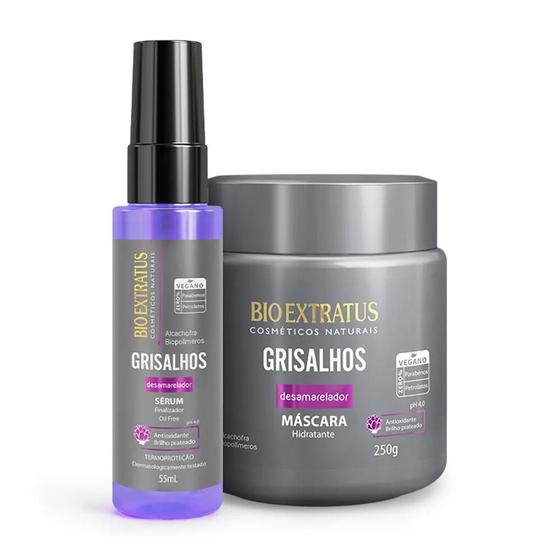 Kit Desamarelador Bio Extratus Grisalhos Máscara e Sérum - Kit de ...