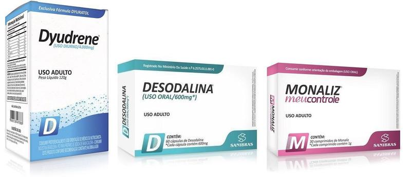 Kit Desodalina + Monaliz + Dyudrene - Sanibrás - Emagrecedores ...