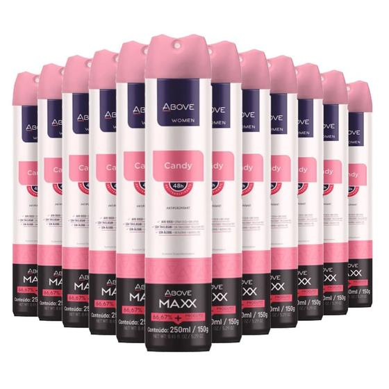 Kit Desodorante Aerosol Above Candy 250ml - 12 Unidades - Desodorante ...