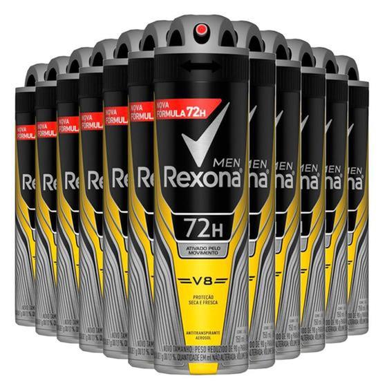 Kit Desodorante Aerosol Rexona V8/Amarelo 150ml - 12 Un - Unilever ...