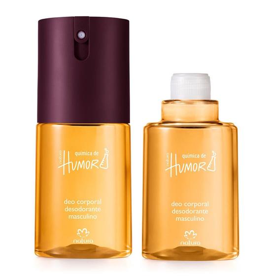 Kit Desodorante Corporal Química de Humor Masculino com Refil - Corpo e ...