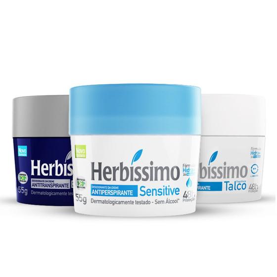 Kit Desodorante Creme Antitranspirante Sensitive, Talco e Cedro ...