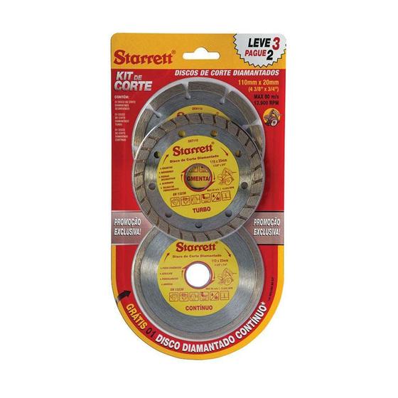 Kit Disco de Corte Diamantado Misto Starret - Starrett - Disco de Corte ...