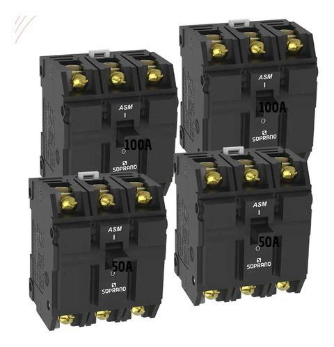 Kit Disjuntor Trifásico Nema 3p 2 Und 50a E 2und 100asoprano - Disjuntor Din - Magazine Luiza