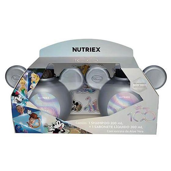 Kit Disney 100 Anos Nutriex (Shampoo+ Sabonete Liquido+ Adesivos) 200 ...