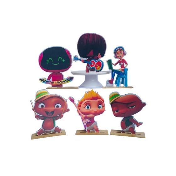 Kit Display De Mesa 6 Peças Festa Mini Beats Power Rock Mdf - Juju ...