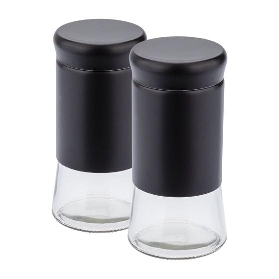 Kit Dois Porta Condimento e Saleiro Preto com Tampa Weck - Porta ...