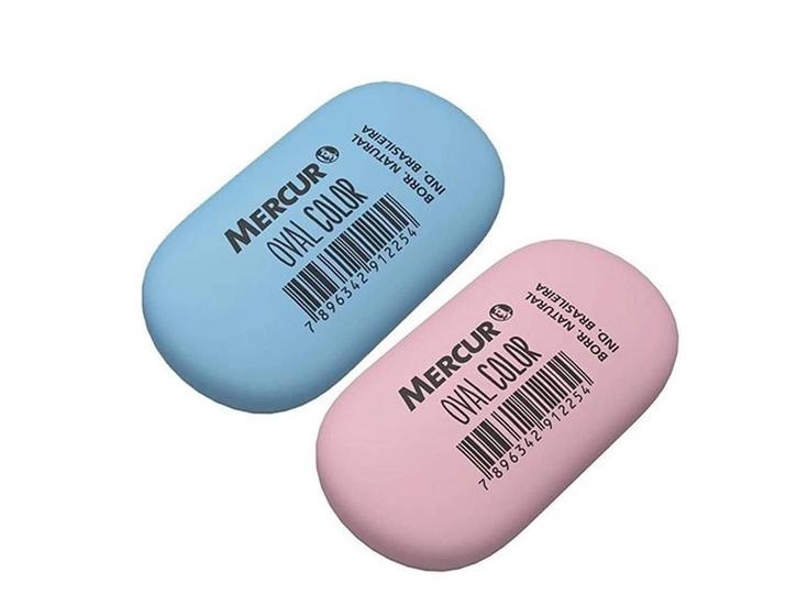 kit duas Borracha Oval Color - Mercur cores azul e rosa borracha ...