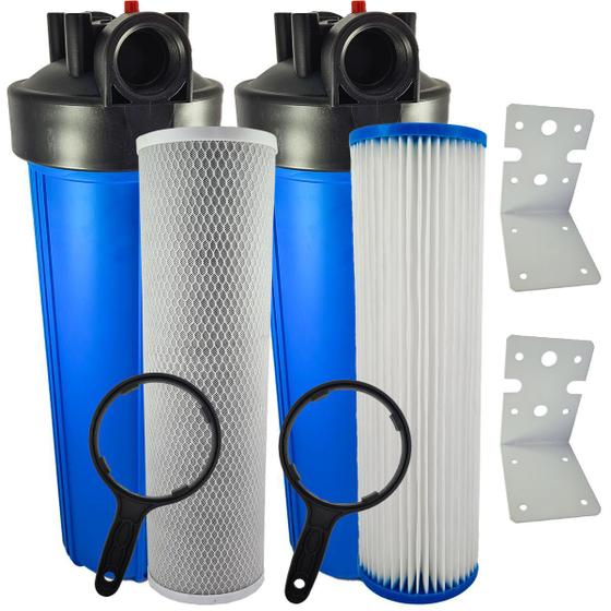 Kit Duplo Filtro Big Blue 20 Completo Carbon Block Plissado - ROYAL B&B ...