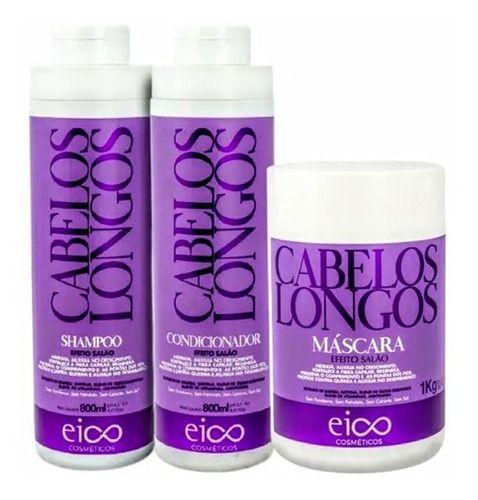 Kit Eico Cabelos Longos Shampoo Condicionador e Máscara de 1Kg - EICO COSMÉTICOS - Kit Shampoo e ...