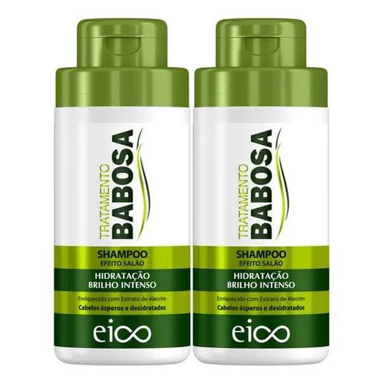 Kit Eico Cosméticos Babosa Aloevera Shampoo 450ml + Condicionador 450ml ...
