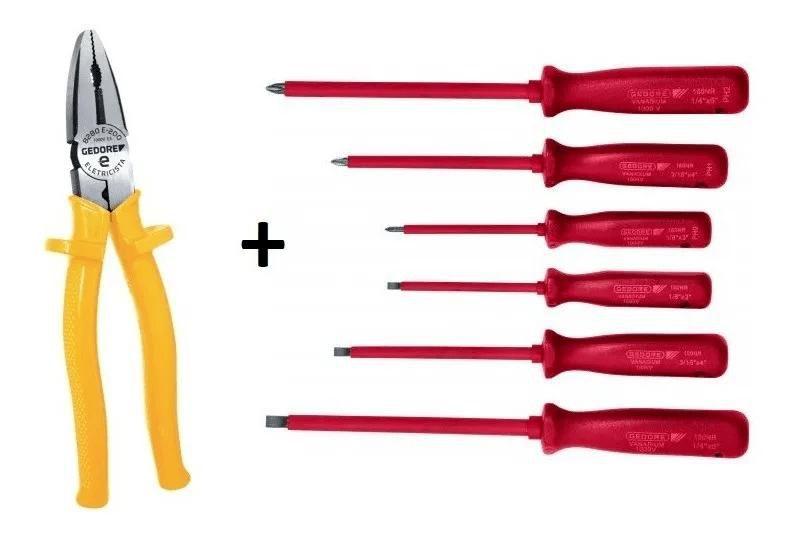 Kit Eletricista Alicate + Jogo Chaves Isolada Gedore - Alicate ...
