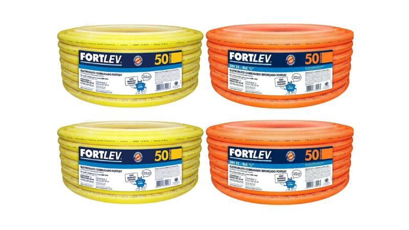 Kit Eletroduto Corrugado Fortlev - 50m - Conduíte / Eletroduto ...