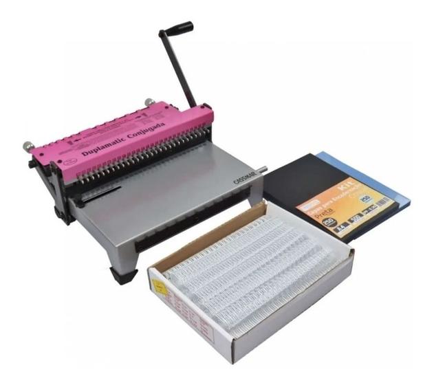 Kit Encadernadora de Wire-O 3X1 + 100 Capas A4 + 100 Wire-O - Cassmar ...