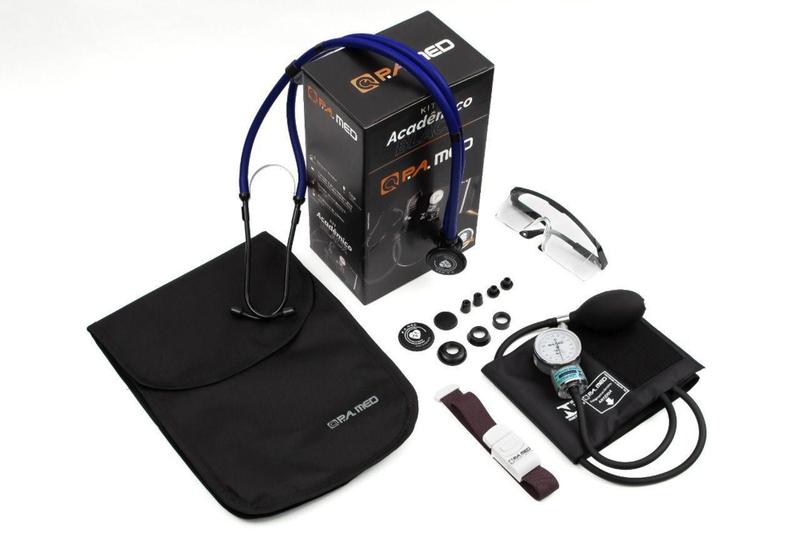 Kit Enfermagem Acadêmico AZUL BLACK PAMED Completo Garantia - P.A. MED ...