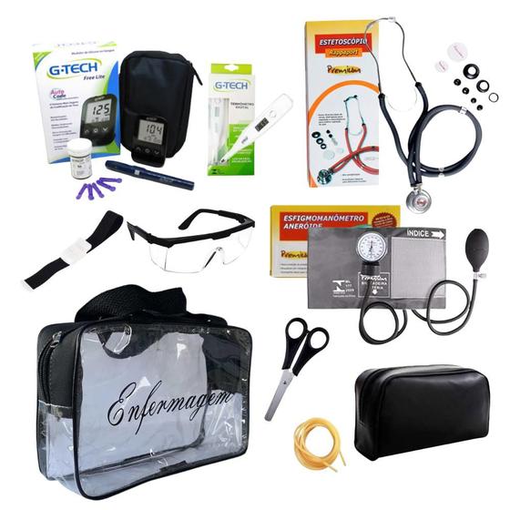 Kit Enfermagem com Bolsa Transparente Para Estagio Premium - Kit ...
