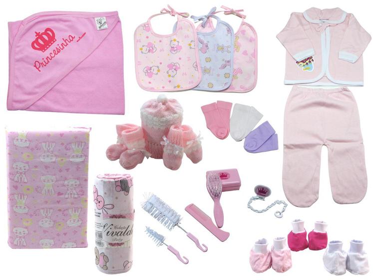 Kit enxoval bebê 25 peças básicas para recém nascido - kit001 ...