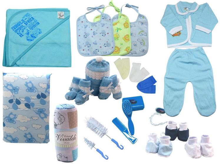 Kit enxoval bebê 25 peças básicas para recém nascido - kit001 ...