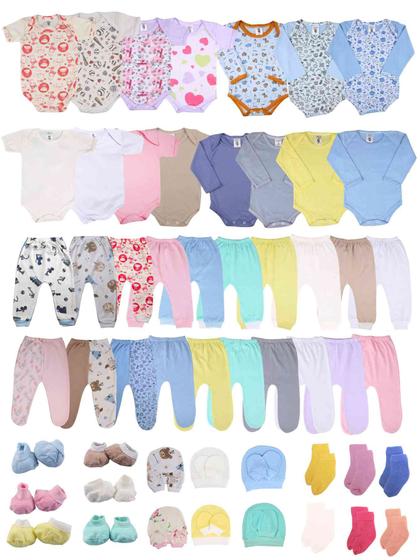 Kit Enxoval Bebe Completo 34 Peças Menino E Menina Algodao - Batutinhas ...