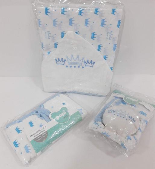Kit Enxoval Bebê Menino Papi Soft Toalha Naninha Paninho 91 - Cueiro ...