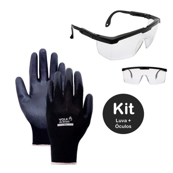 Kit Epi Proteção Luva Tátil Multitato 3 Pares + Óculos Incolor RJ Ideal ...